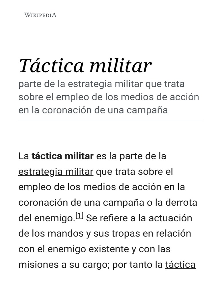 Evolución de la Táctica Militar | PDF | Tácticas militares | Guerra