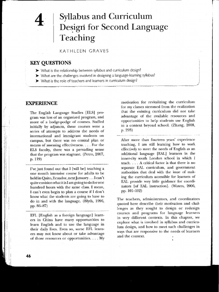 Syllabus and Curriculum Design Insights | PDF | Curriculum | Language ...