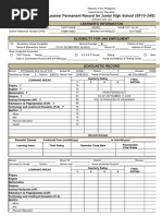School Form 10 SF10 Learners Permanent Academic Record For Junior High ...