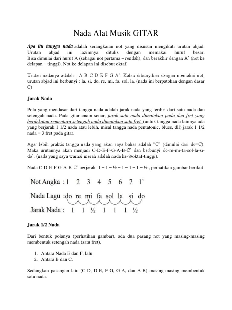 Nada Alat Musik GITAR | PDF