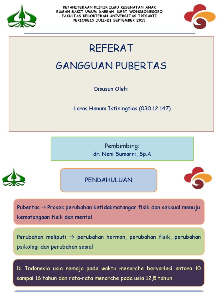 Gangguan Pubertas | PDF | Pengembangan Diri