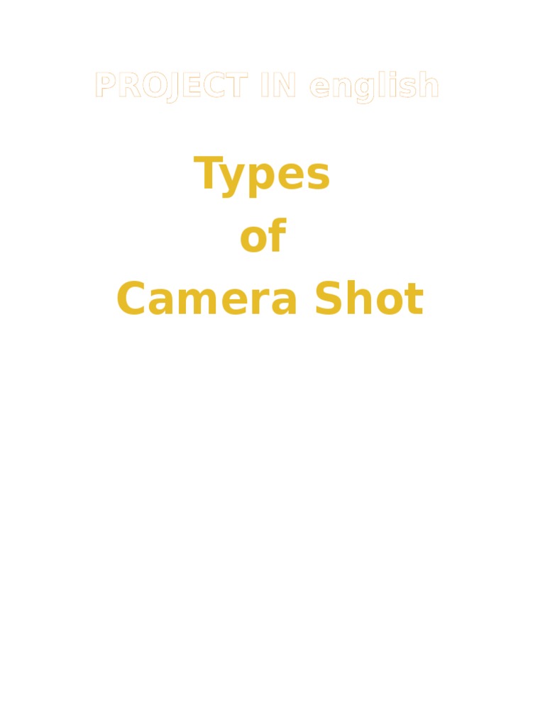 PROJECT IN English: Types of Camera Shot | PDF