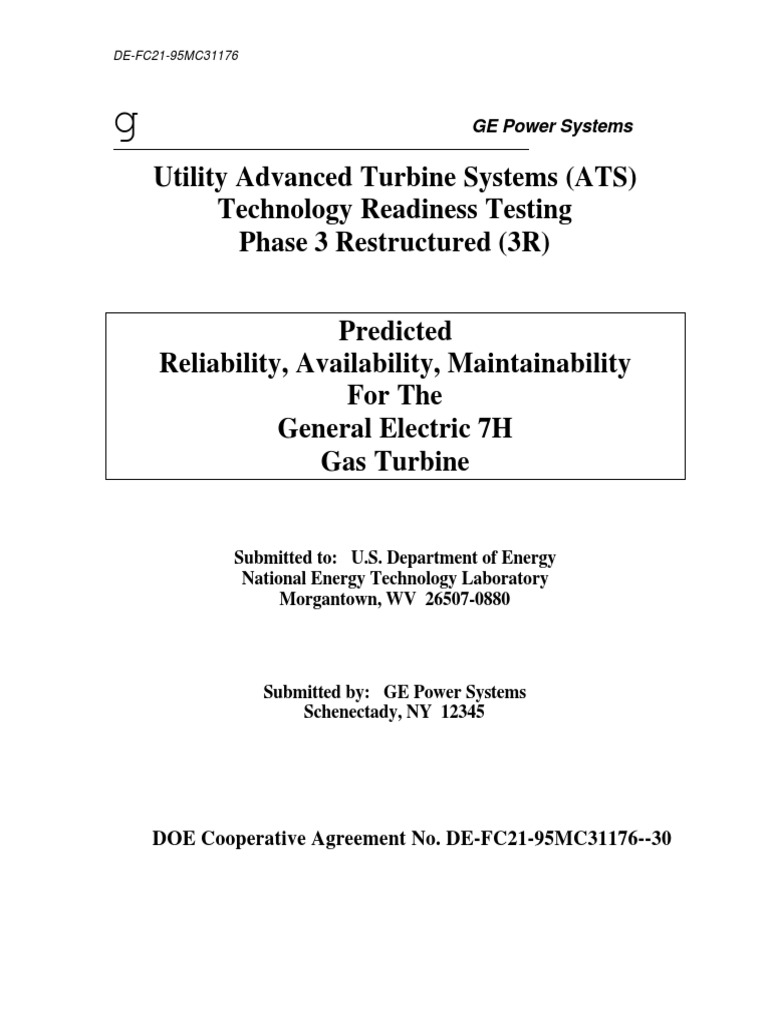 7H RAM Prediction | PDF | Reliability Engineering | Gas Turbine