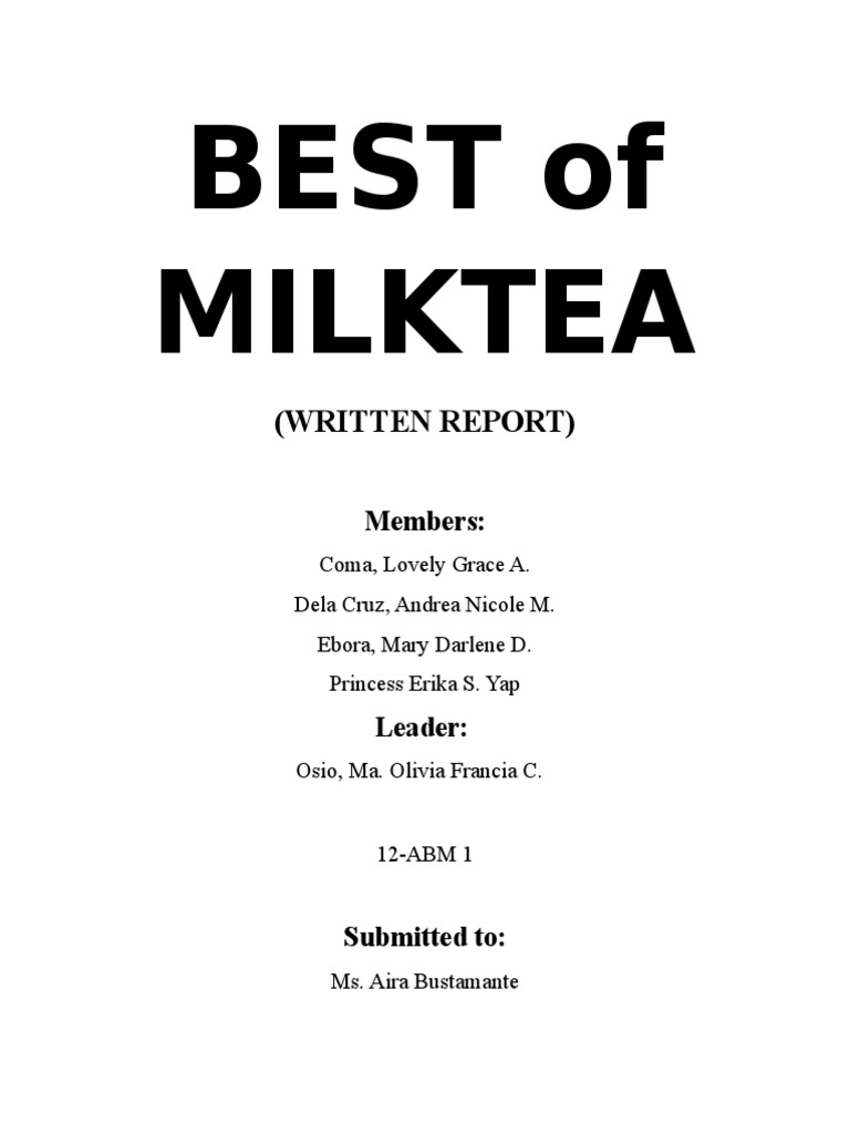 Best of Milktea | PDF | Brand | Business
