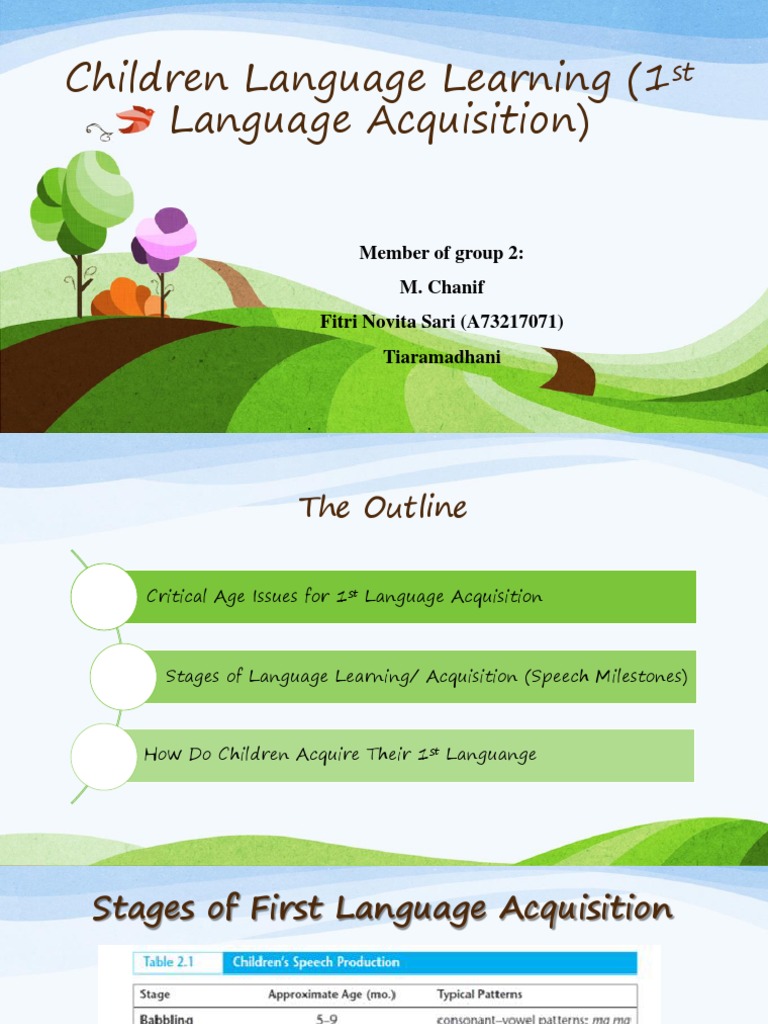 How Children Learning Language 1st Acquisition | PDF | Language ...