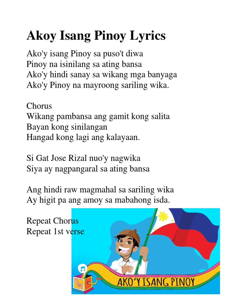 Akoy Isang Pinoy Lyrics | PDF