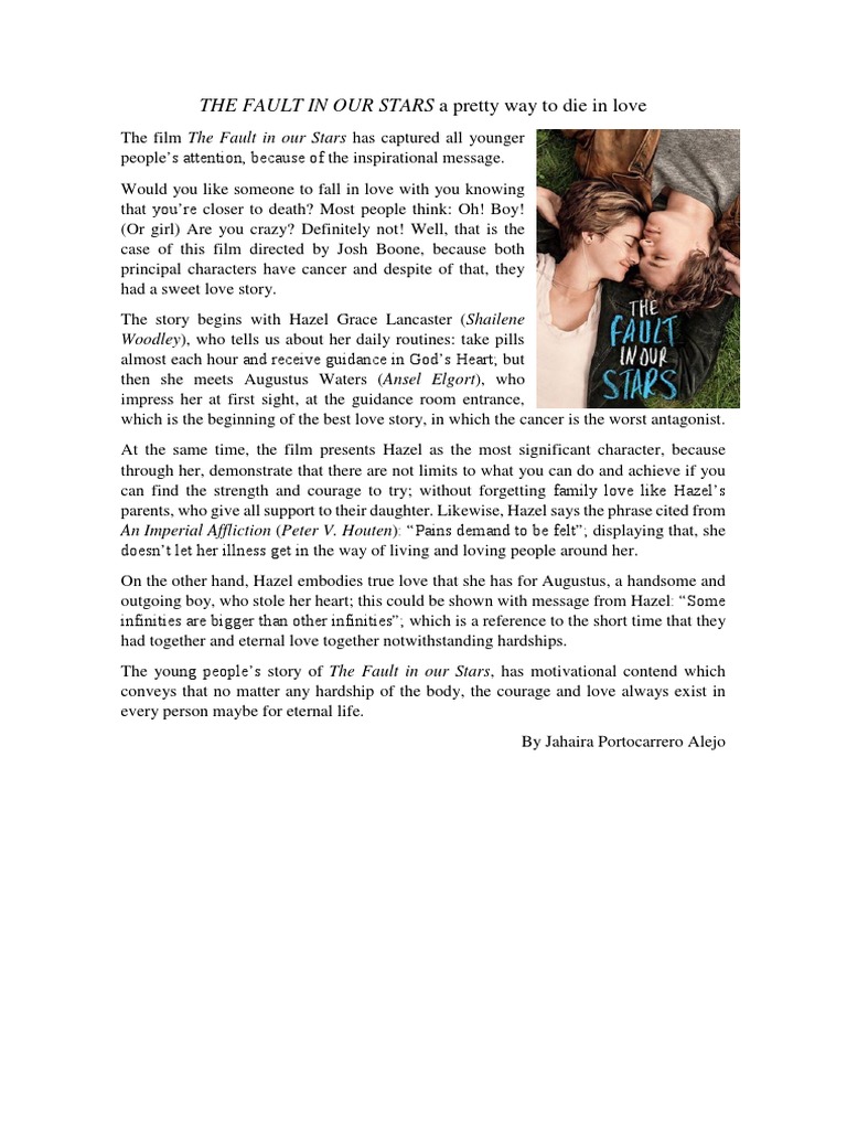 Review "The Fault in Our Stars" | PDF