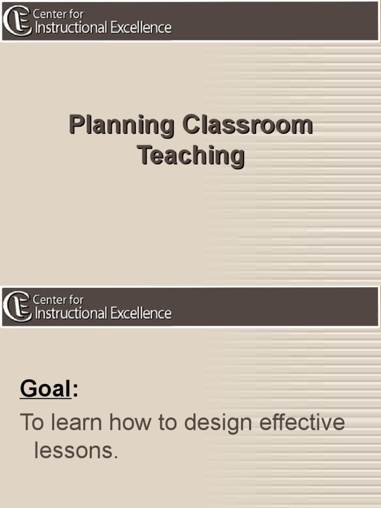 09 NS Planning Classroom Teaching | PDF | Lesson Plan | Educational ...