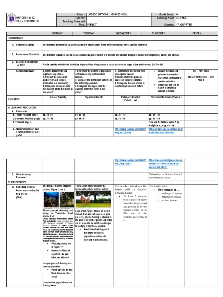 Grade 9 Biodiversity and Evolution Module | PDF | Biodiversity | Ecology