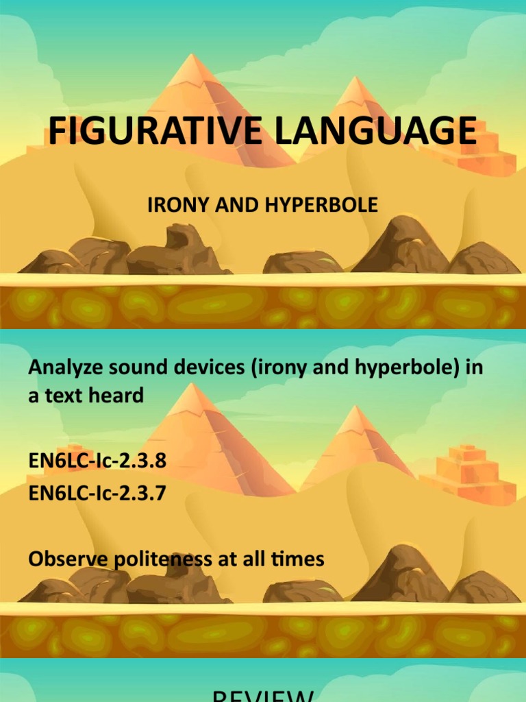 Figurative Language: Irony and Hyperbole | PDF