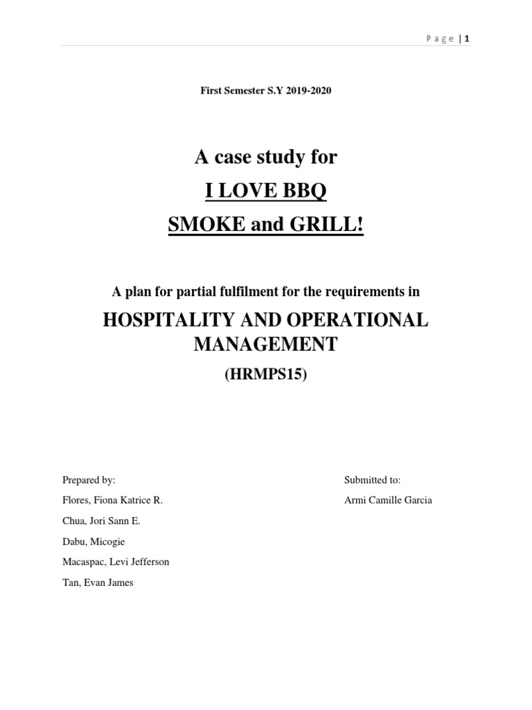 Business Plan Case Study | PDF | Barbecue | Grilling