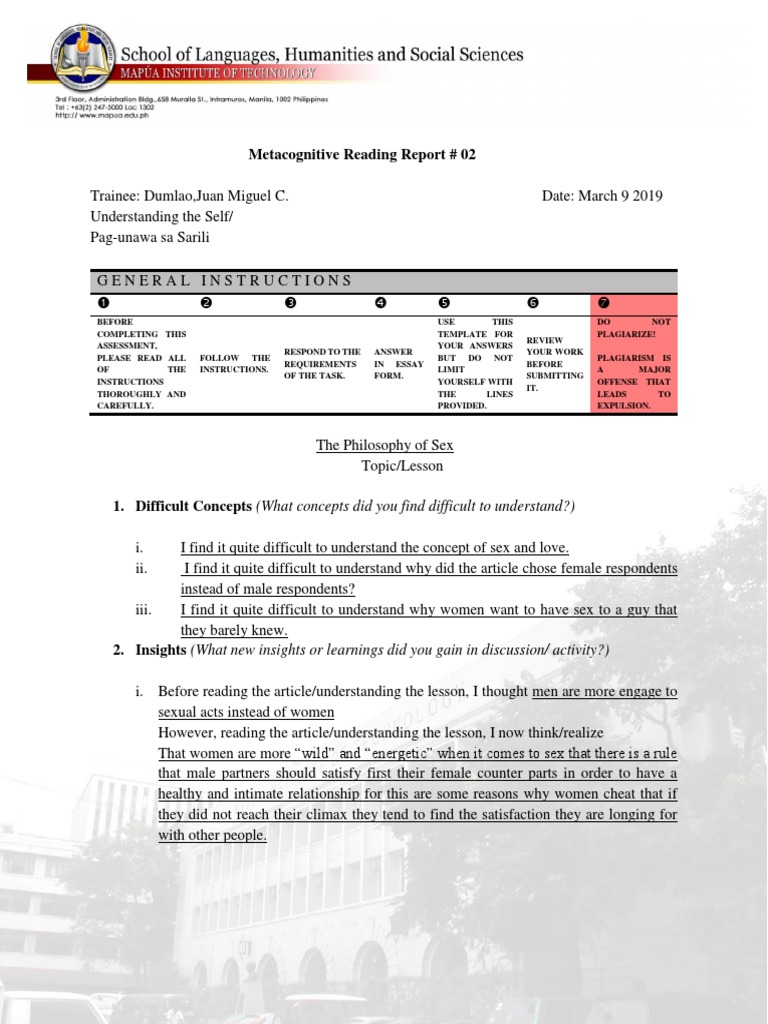Uts MRR 2 | PDF | Human Sexual Activity | Masturbation