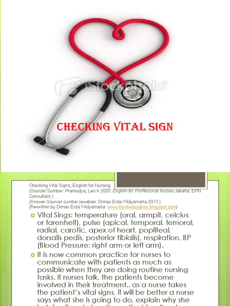 Checking Vital Sign | PDF | Breathing | Physiology