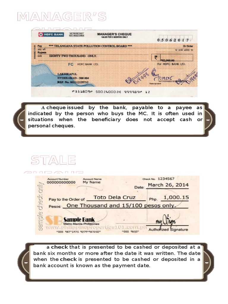 Kinds of Cheques | PDF | Cheque | Payments