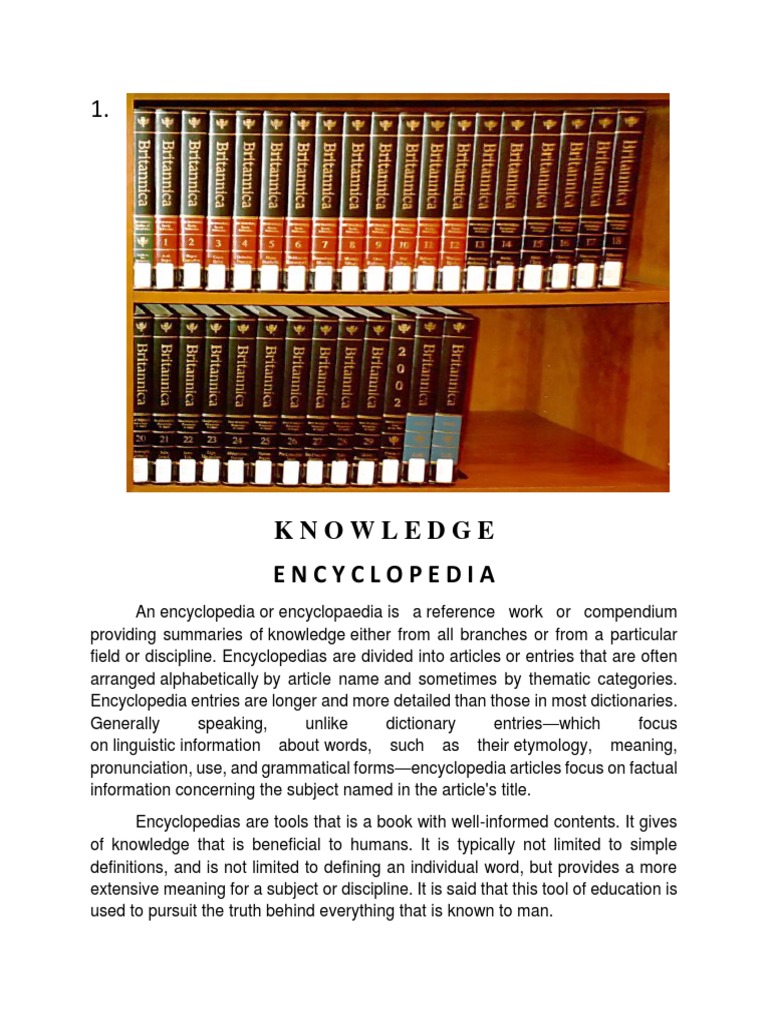 Knowledge Encyclopedia: An Overview of Encyclopedias | PDF ...