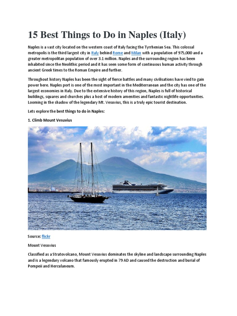 Best Attractions in Naples, Italy | PDF | Pompeii | Mount Vesuvius