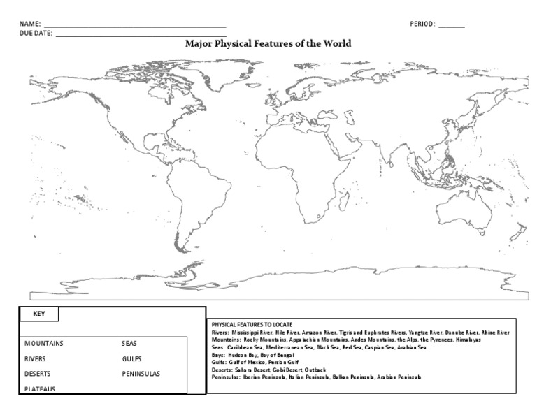 Major Physical Features of The World | PDF