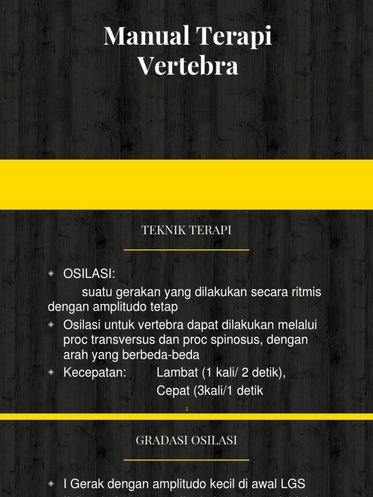 Manual Terapi Vertebra | PDF