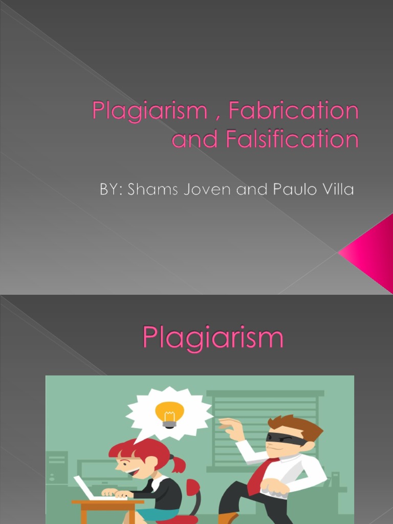 Plagiarism, Fabrication and Falsification | PDF