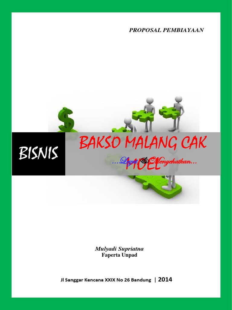 Proposal Usaha Bakso Malang Cak Moel | PDF