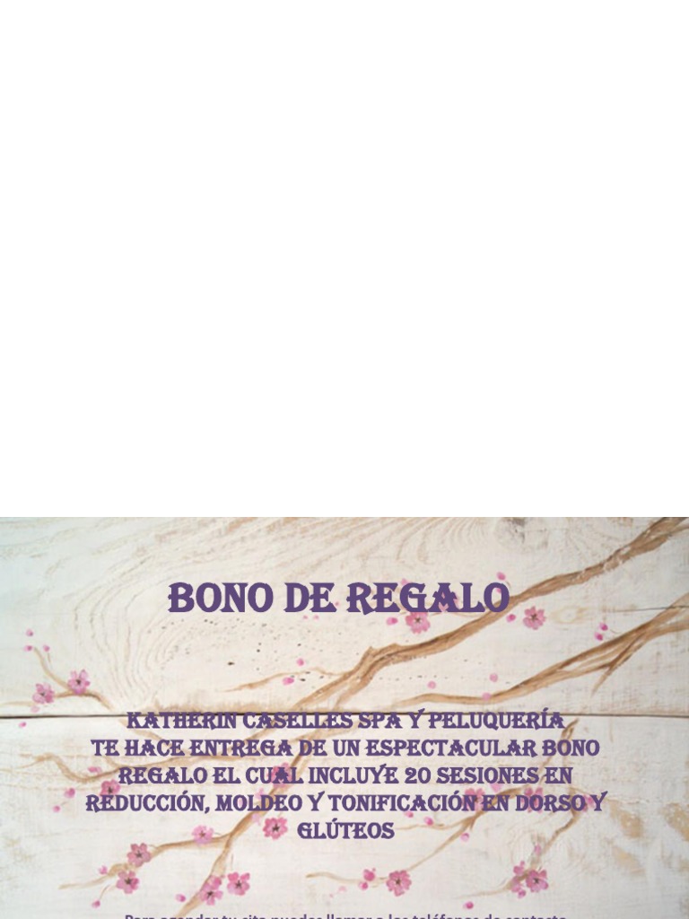 Bono de Spa: 20 Sesiones Corporales | PDF | Salud y bienestar