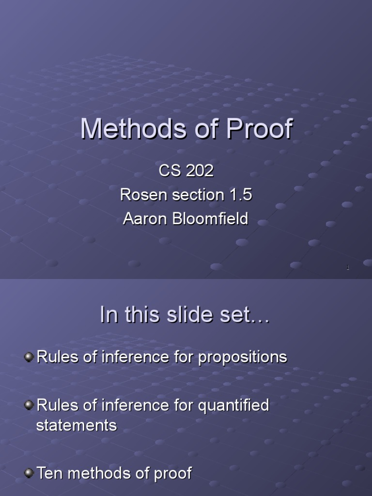 Methods of Proof in Logic | PDF | Mathematical Proof | Prime Number