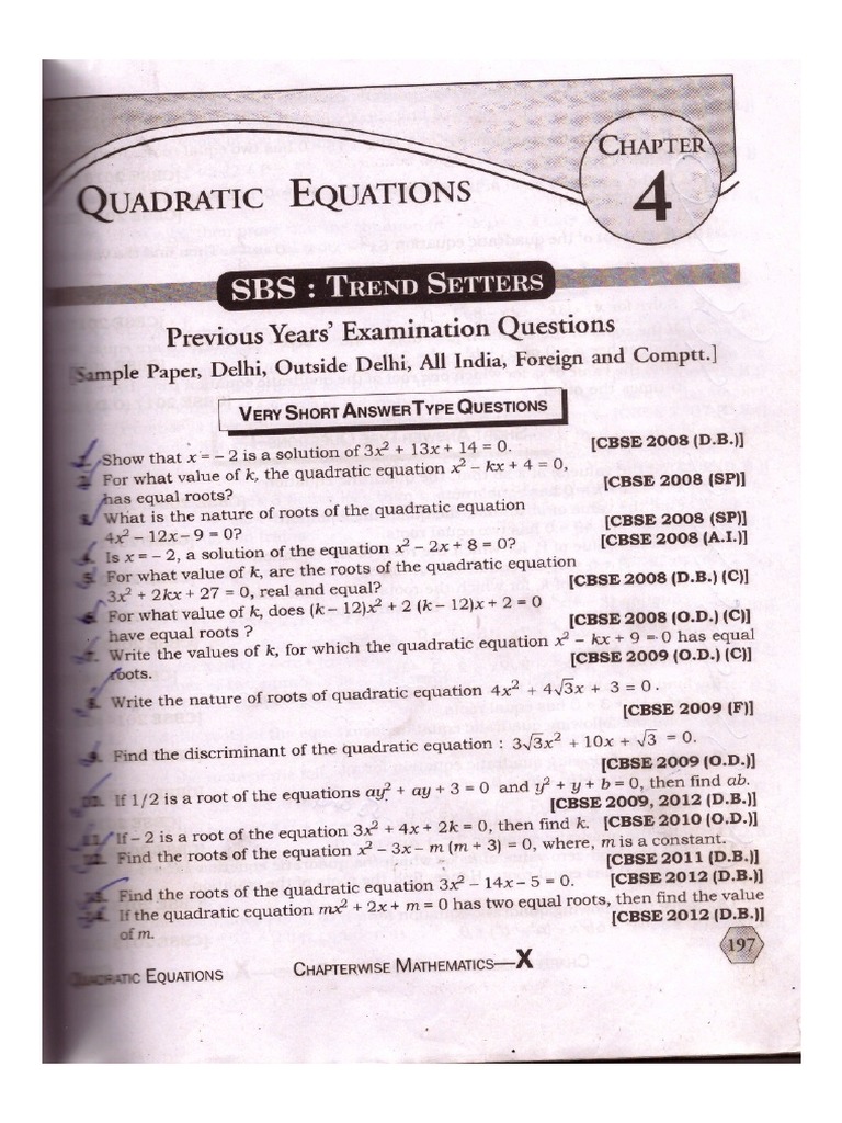 Mathematics Holiday Homework For Class 10 | PDF
