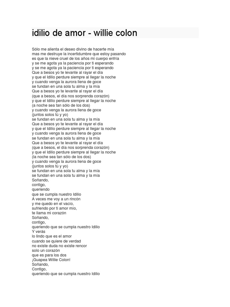 Idilio de Amor | PDF