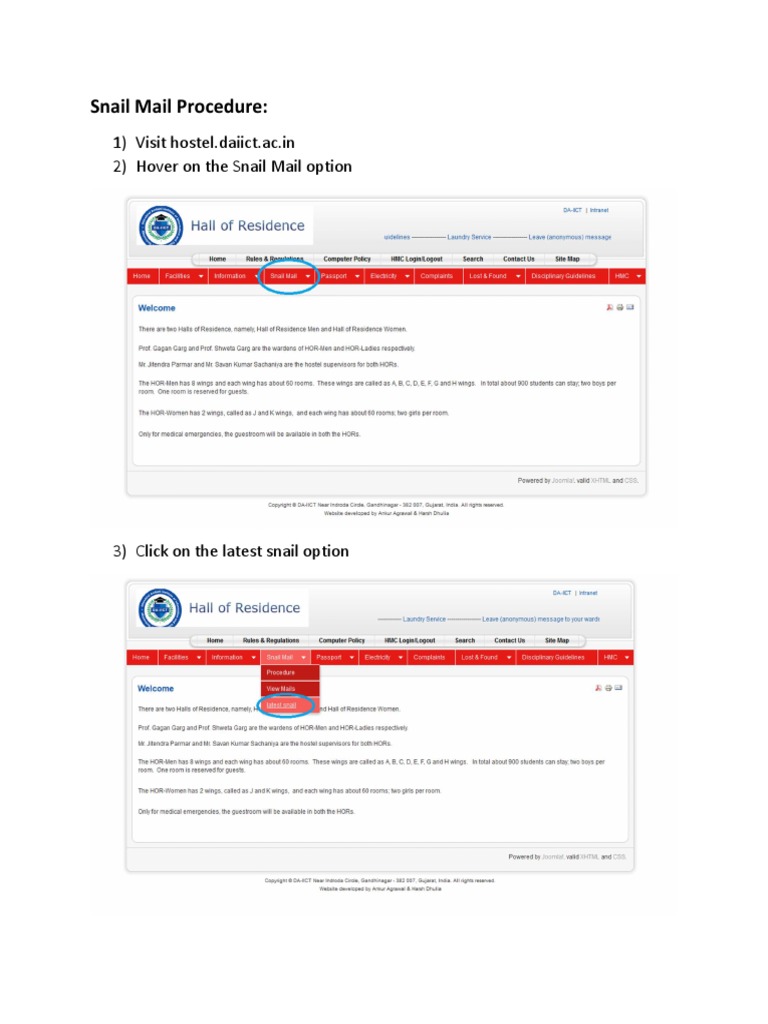 Snail Mail Collection Procedure Guide | PDF