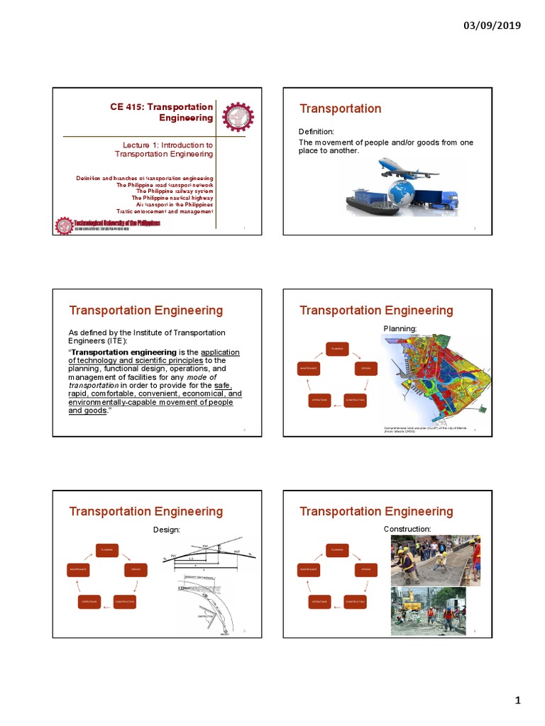 Introduction to Transportation Engineering | PDF | Metro Manila ...