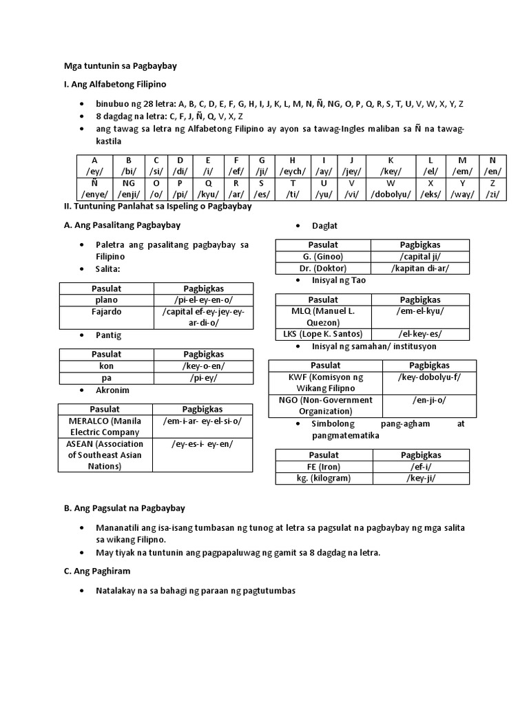 Alfabeto at Ortografing Filipino | PDF