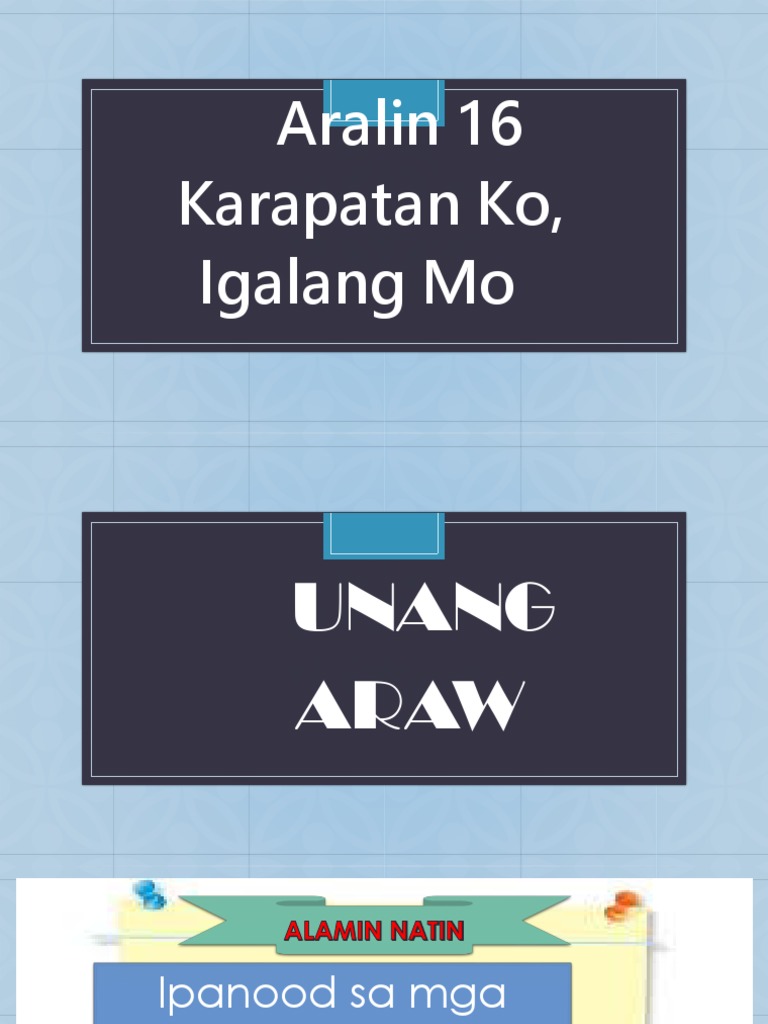 Esp q2 Week 6 Day 1-5 | PDF