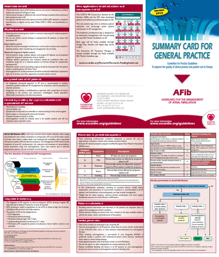 Summary Card For General Practice: Heart Rate Control New Applications ...