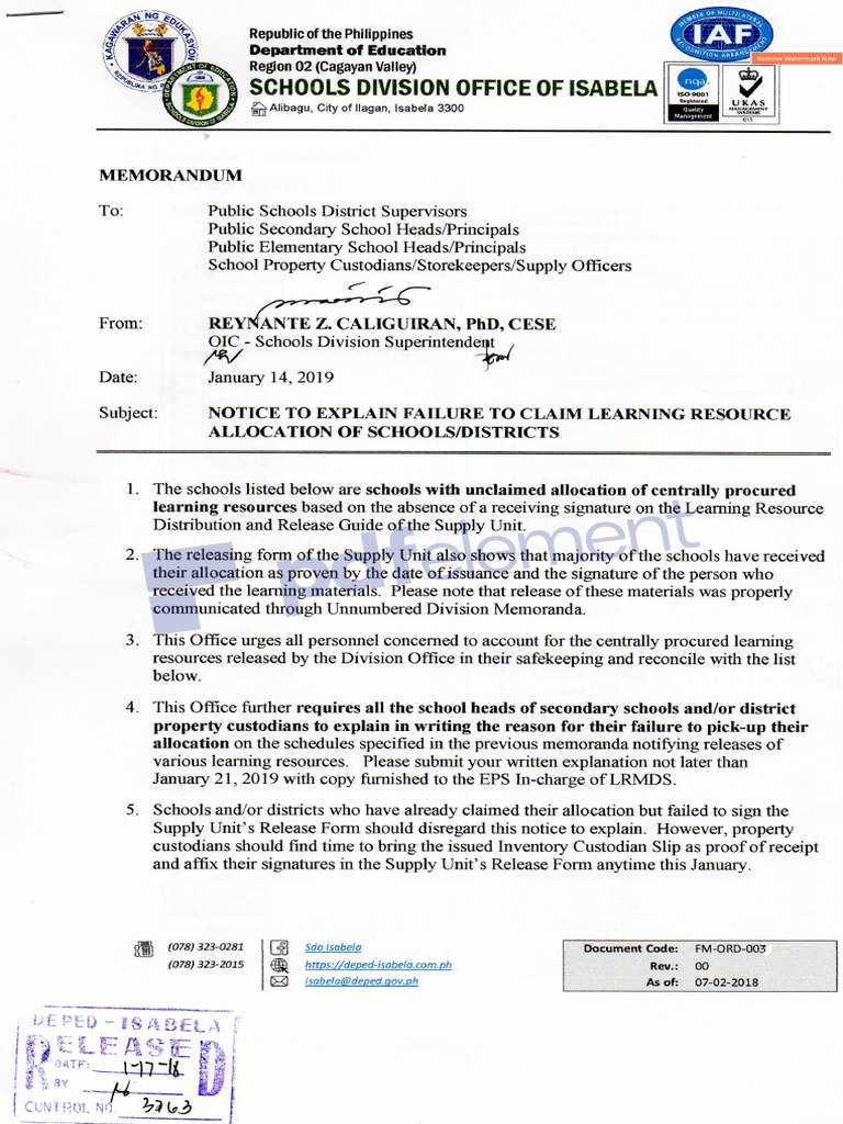 Notice To Explain | PDF