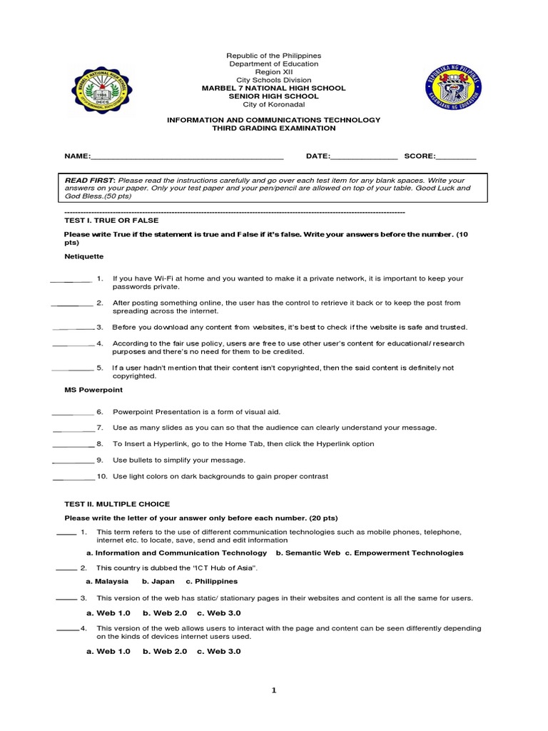 READ FIRST: Please Read The Instructions Carefully and Go Over Each ...