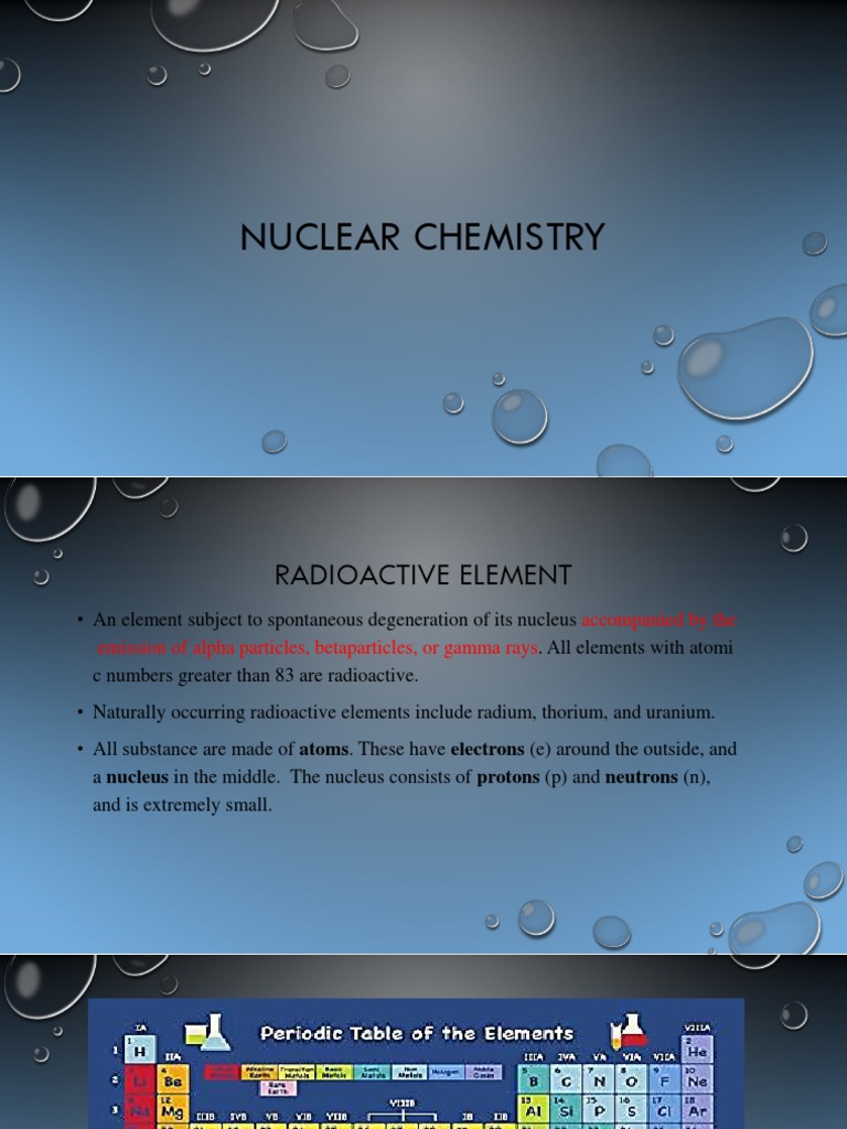 Nuclear Chemistry | PDF | Radioactive Decay | Nuclear Physics