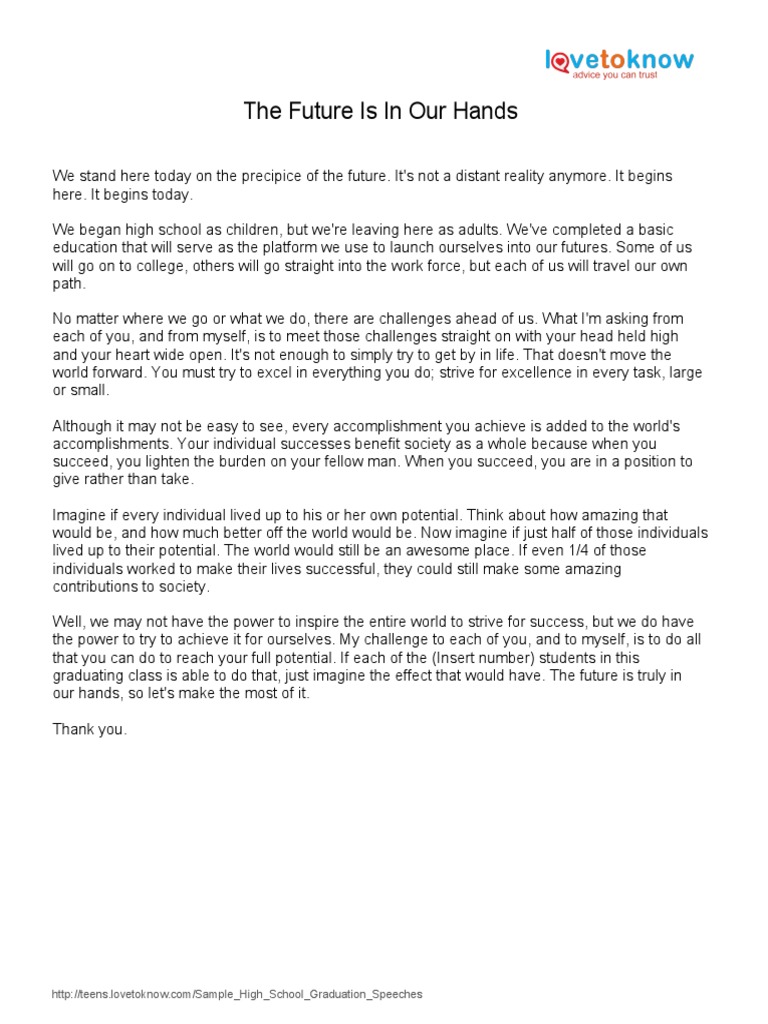 3197 The Future Is in Our Hands | PDF