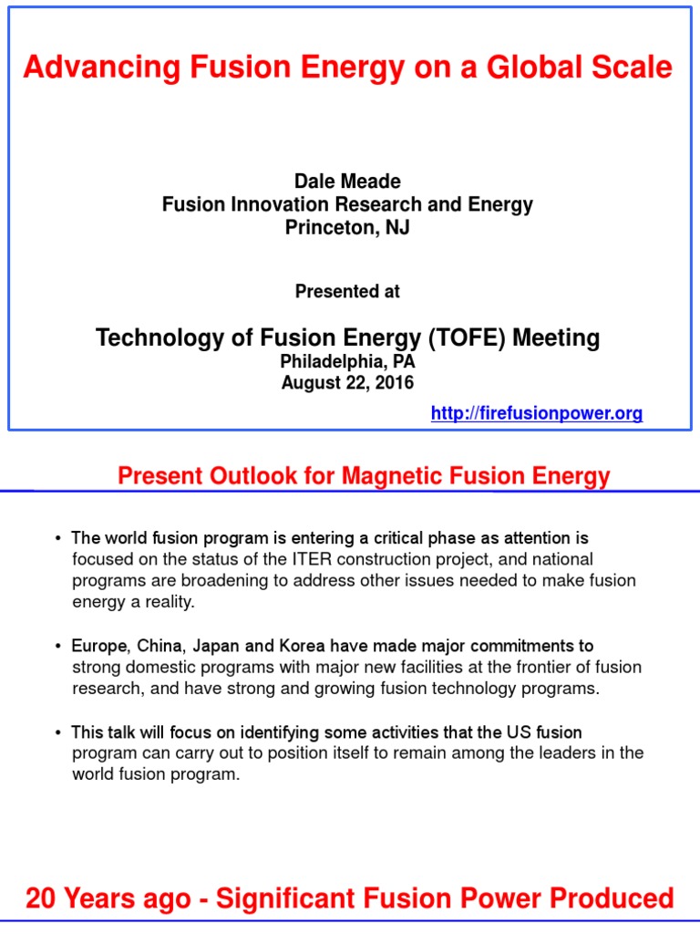 Global Fusion Energy Roadmap | PDF | Fusion Power | Plasma Physics