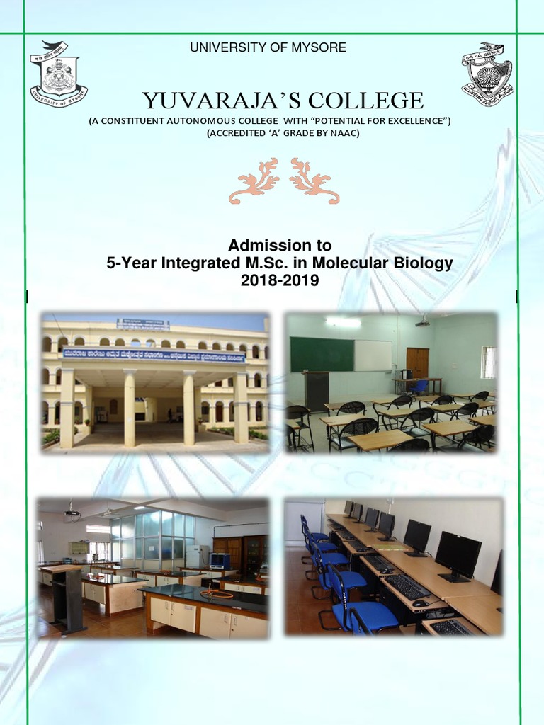 Yuvaraja'S College: Admission To 5-Year Integrated M.Sc. in Molecular ...