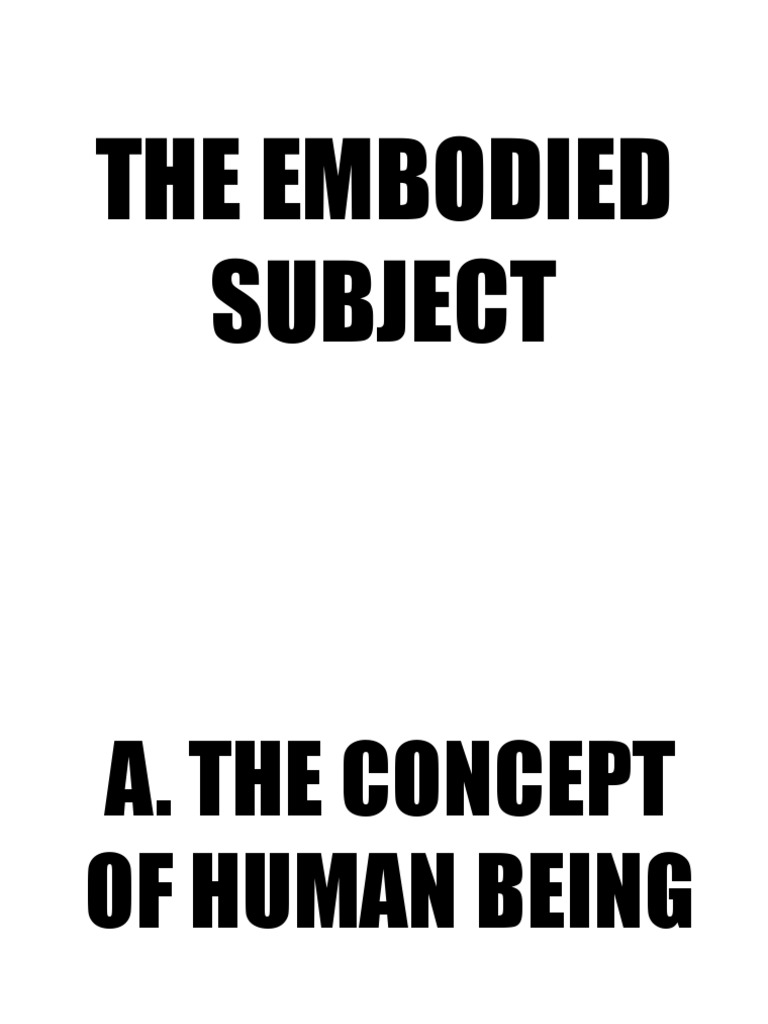 The Embodied Subject | PDF | Soul | Plato