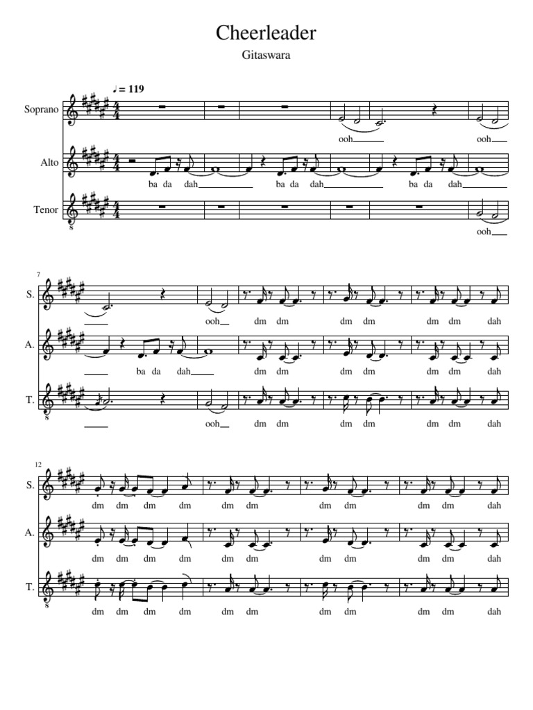 Cheerleader: Gitaswara | PDF | Saxophone | Woodwind Instruments