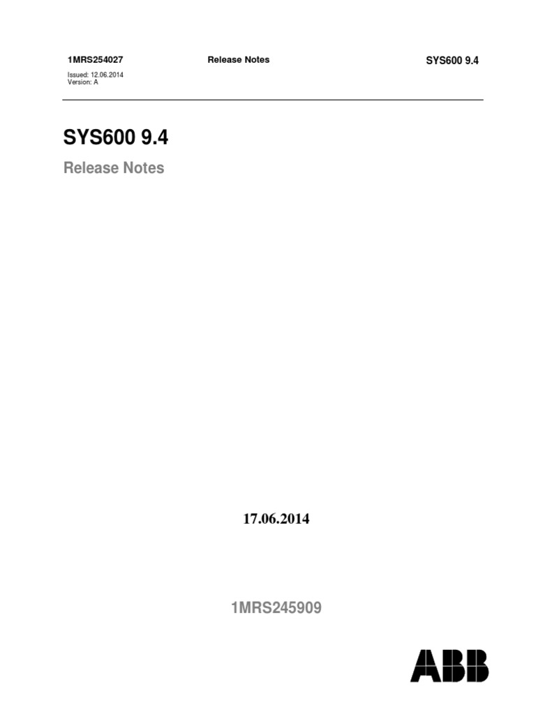 SYS600 94 254027 RNen A PDF | PDF | Encryption | Computer Network