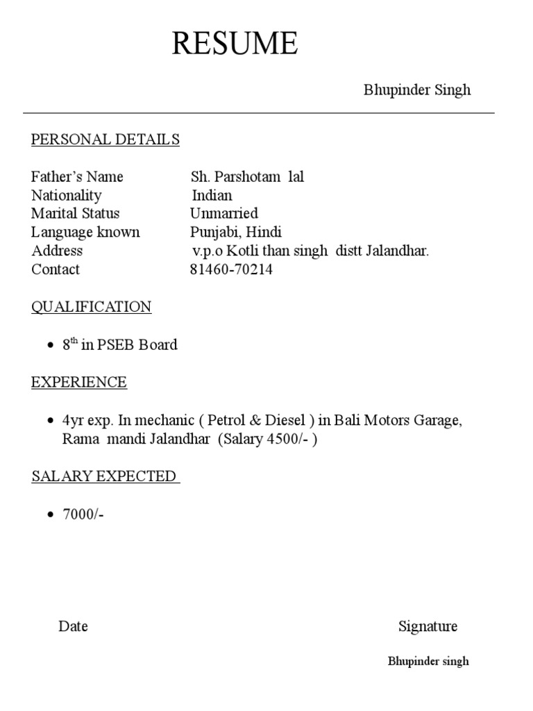 Work Resume | PDF