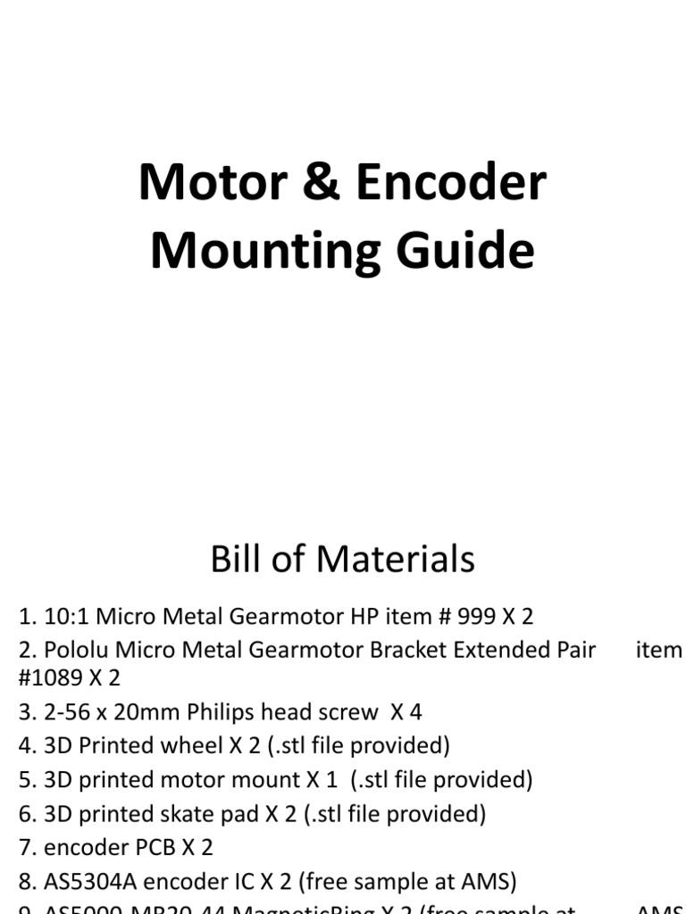 Encoder Mounting Guide | PDF