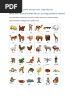 Wild Animals Chart | PDF