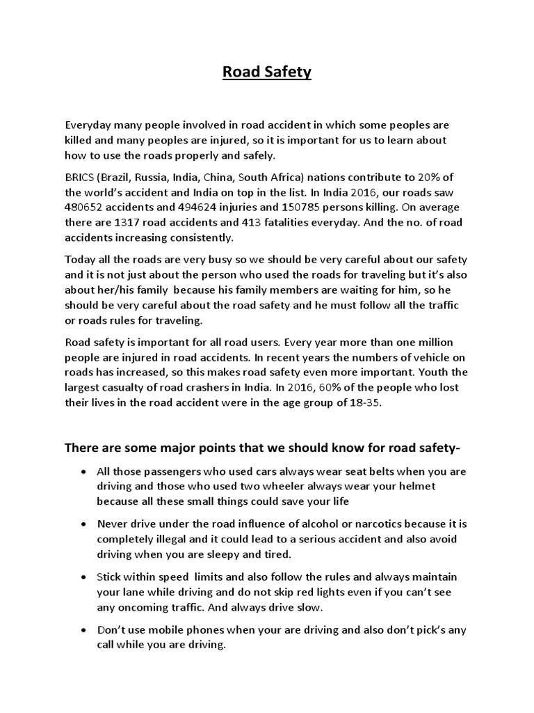 Road Safety: There Are Some Major Points That We Should Know For Road ...