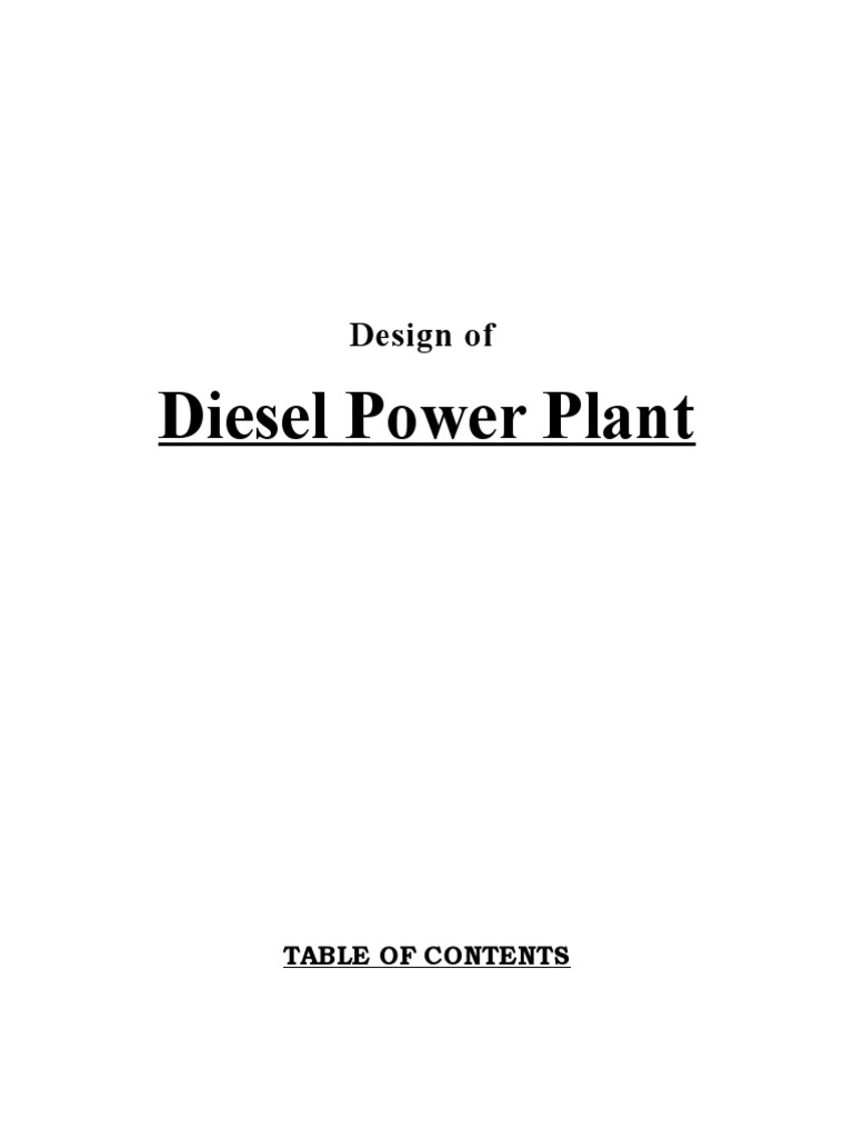 Diesel Power Plant Design Guide | PDF | Pump | Horsepower