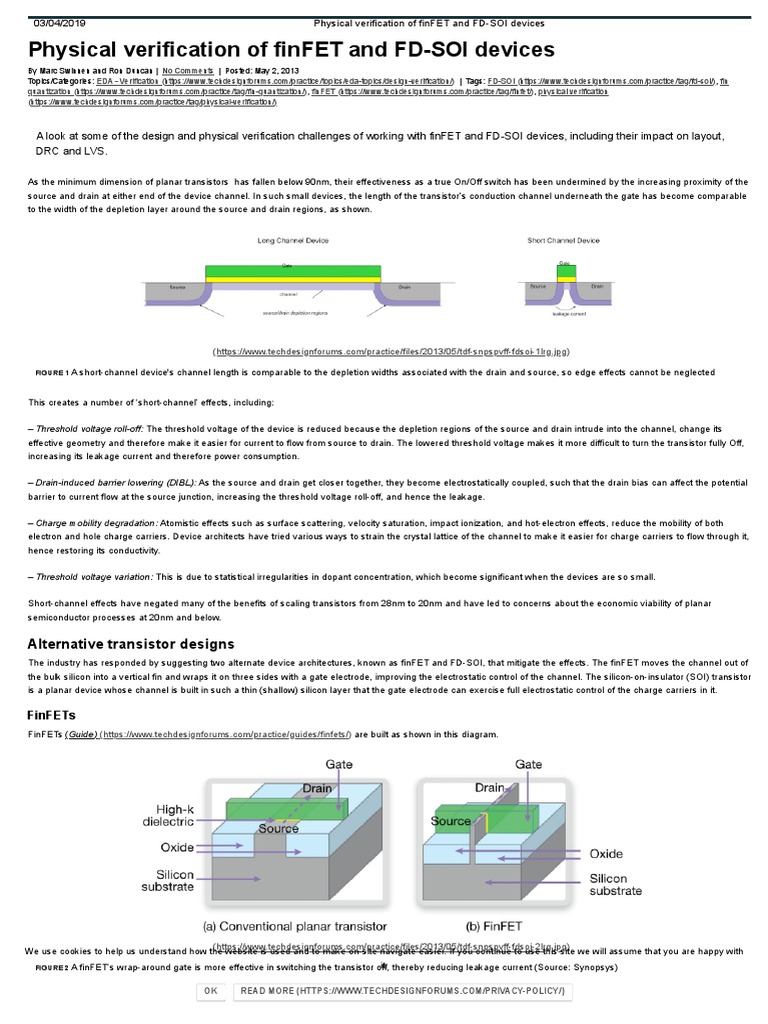 Physical Verification of FinFET and FD-SOI Devices | PDF | Field Effect ...