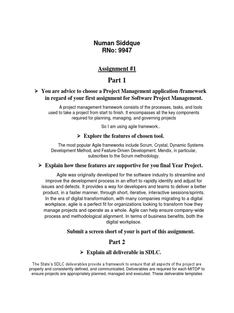 Assignment #1 | PDF | Agile Software Development | Software Development