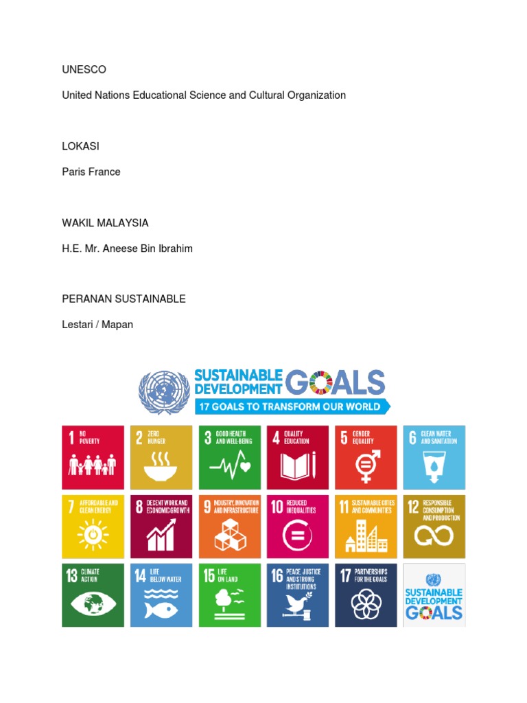 Unesco United Nations Educational Science and Cultural Organization | PDF